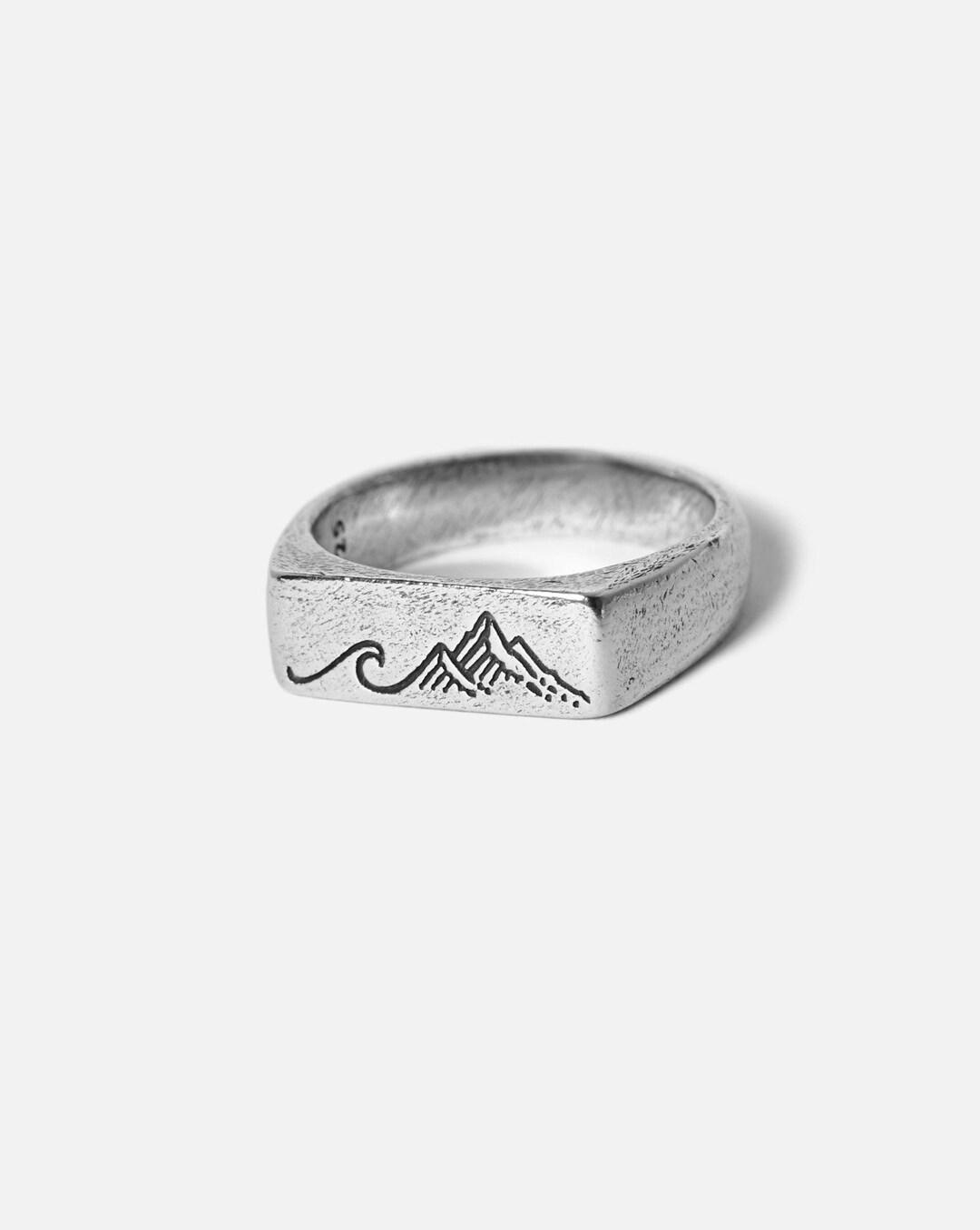 Union Ring Wave & Mountain Design in Solid 925 Sterling Silver Billie ...