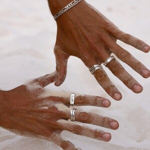 Union Ring | Wave & Mountain Design in Solid 925 Sterling Silver ...