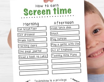 Kids Daily Schedule Checklist - Etsy