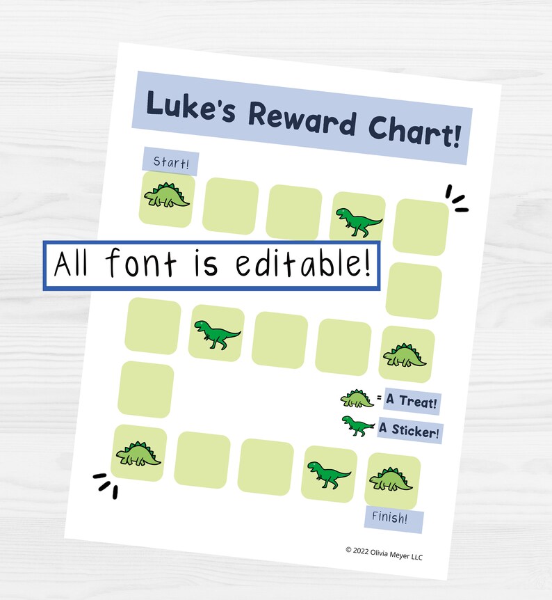 Dinosaur Reward Chart | Printable Reward Chart, Editable Reward Chart ...
