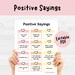 Positive Sayings Poster, Classroom Affirmations (editable PDF) - Etsy