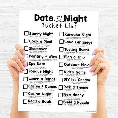 At-home Date Night Flip Book Printable Date Idea Cards - Etsy