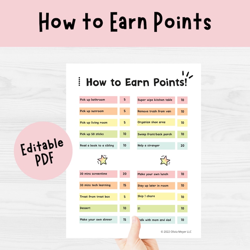 Reward Chart for Kids - Etsy