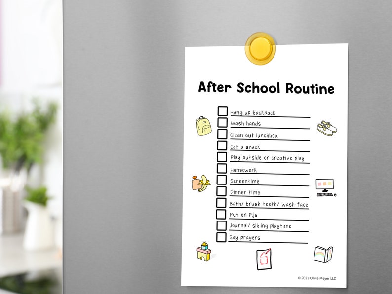 After School Routine Chart Chore Chart for Kids - Etsy