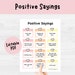 Positive Sayings Poster, Classroom Affirmations (editable PDF) - Etsy