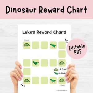 Dinosaur Reward Chart | Printable Reward Chart, Editable Reward Chart ...