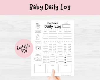 Infant Log Toddler Daily Log Day Sheet My Day Sheet Daycare Forms Baby ...