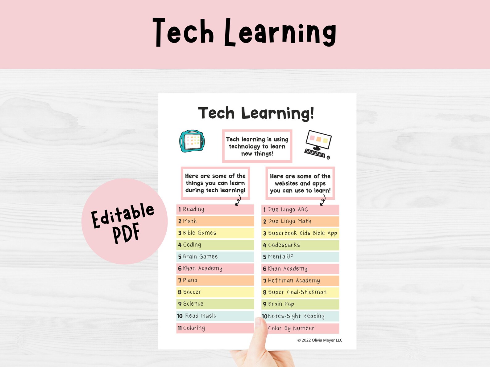 Educational Screen Time Ideas Chart for Kids - Etsy