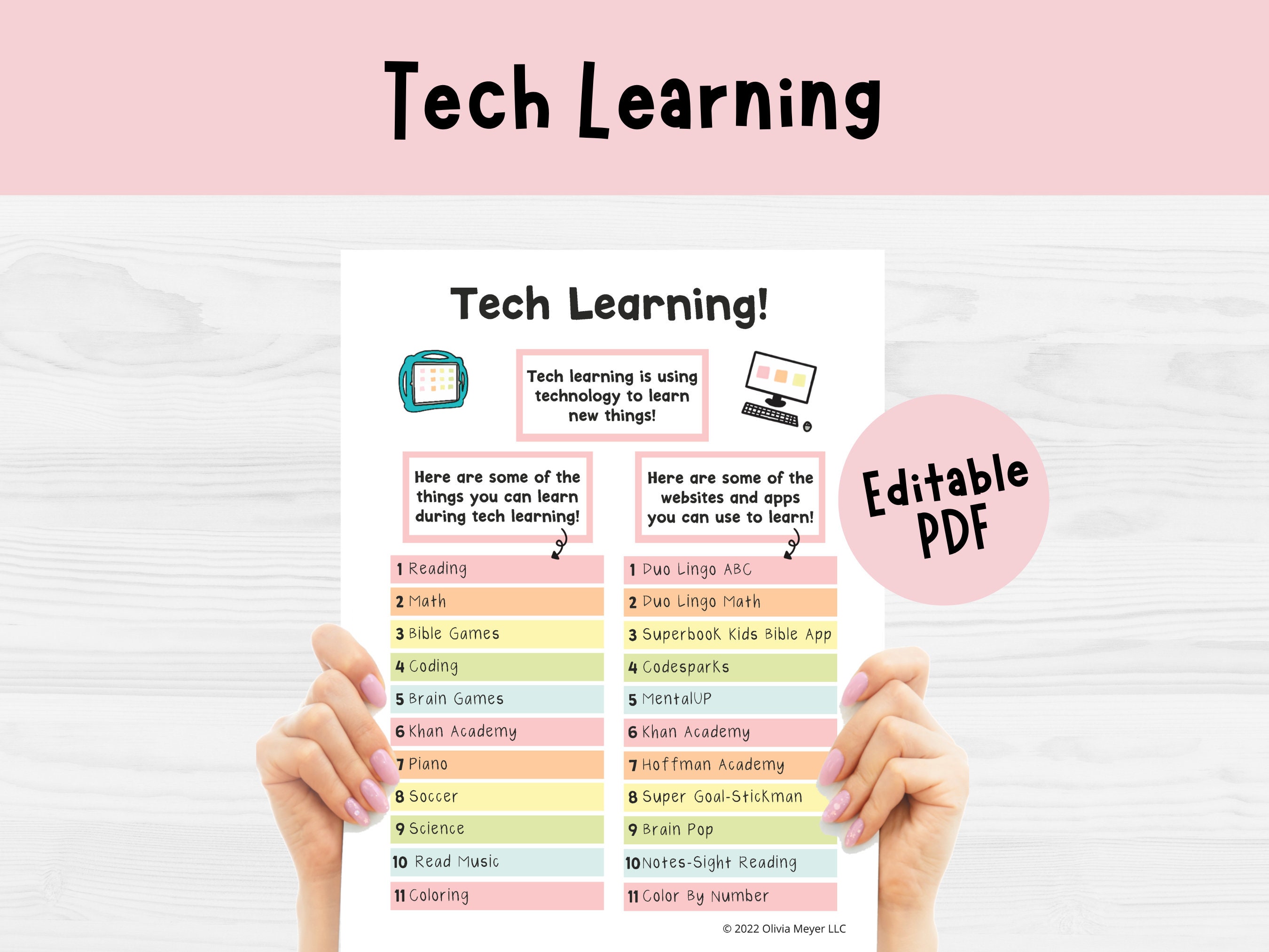 Educational Screen Time Ideas Chart for Kids - Etsy