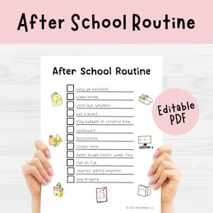 After School Routine Chart | Chore Chart for Kids - Etsy