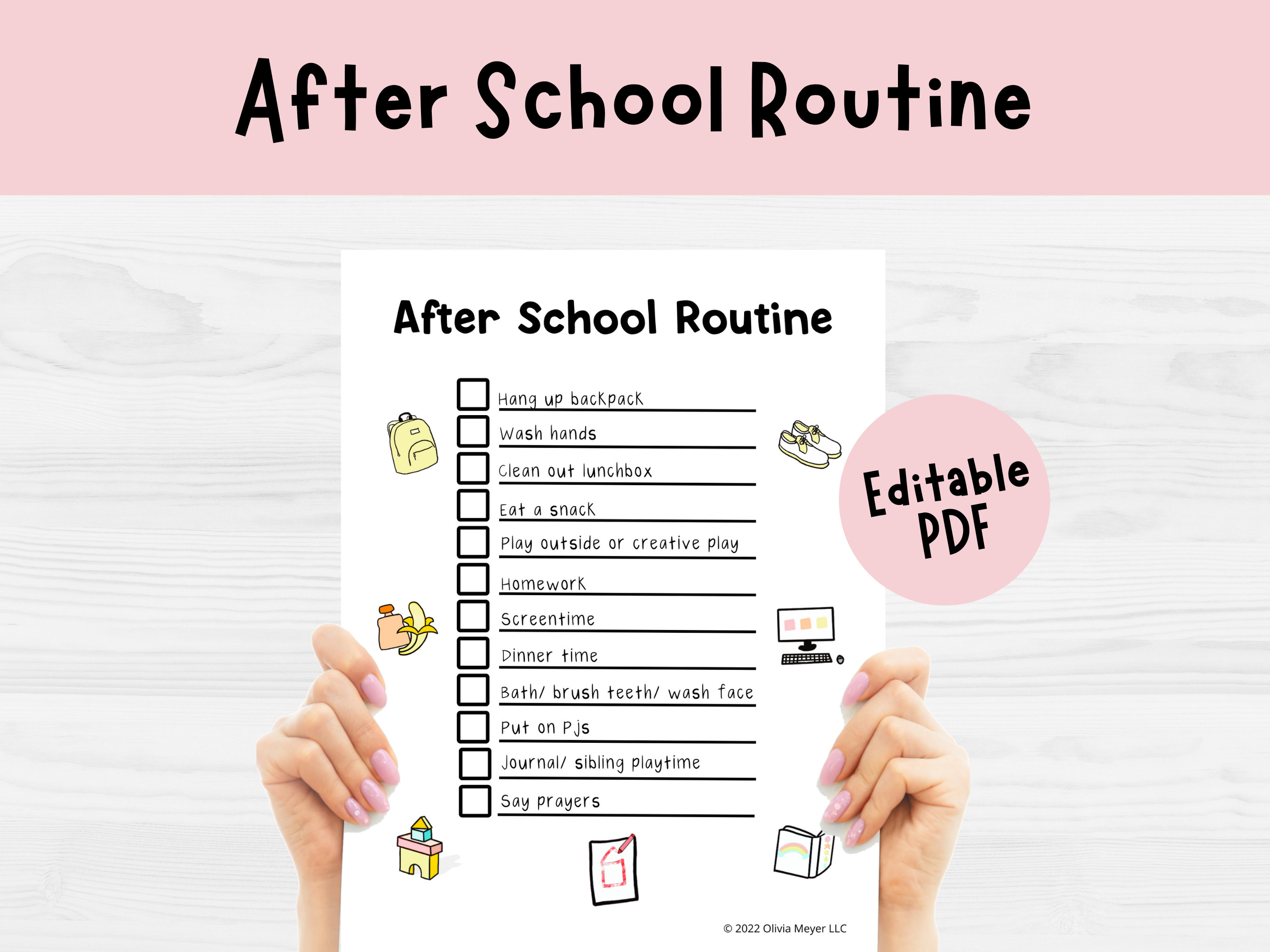 After School Routine Chart | Chore Chart for Kids - Etsy UK