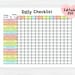 Daily Checklist Template Editable PDF - Etsy