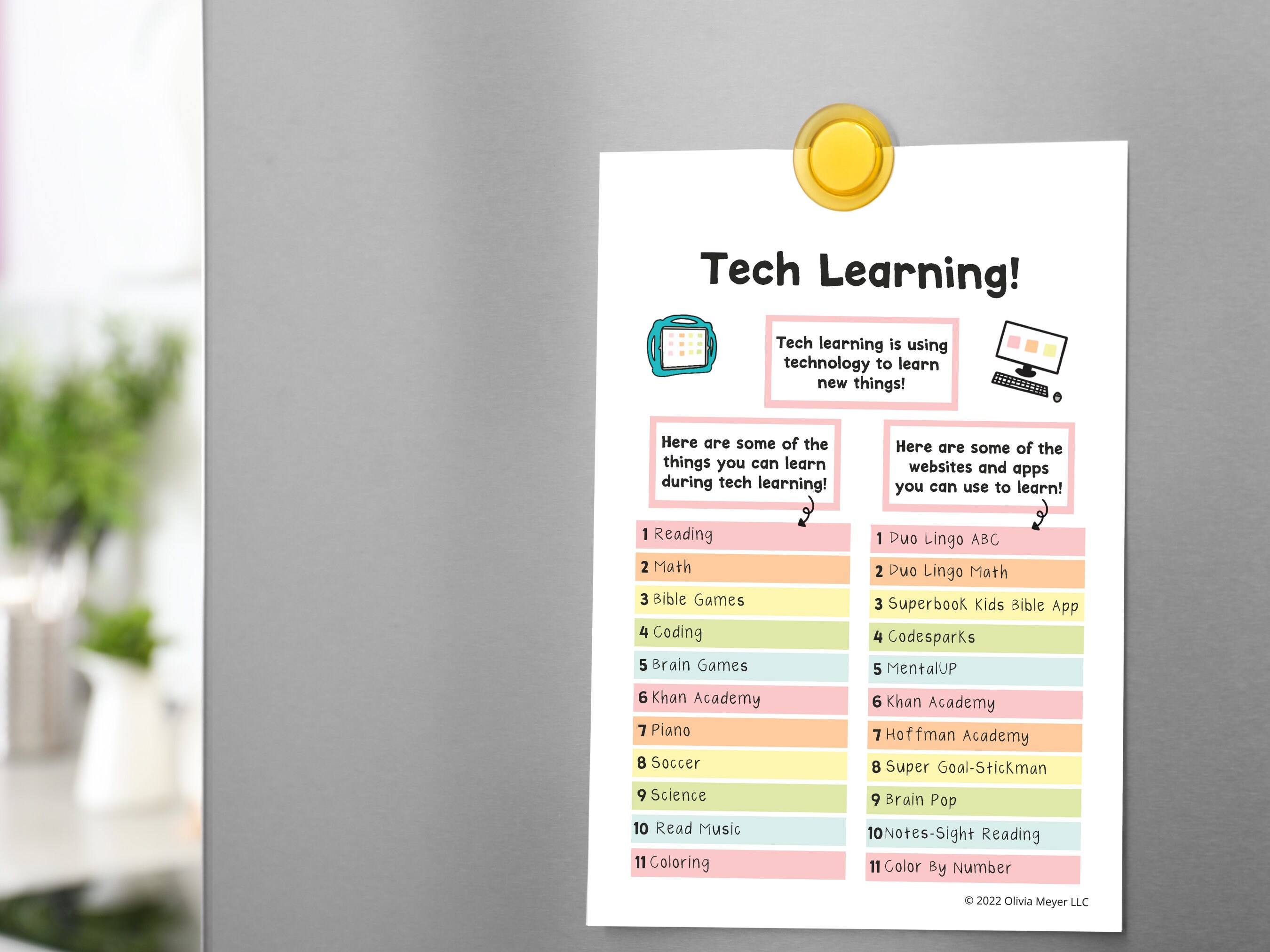 Educational Screen Time Ideas Chart for Kids - Etsy