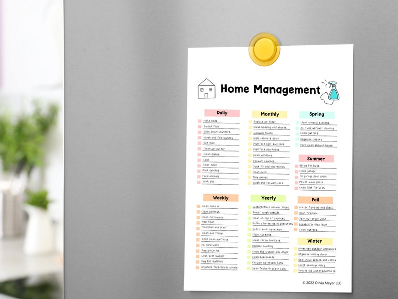 Home Management Printable | Simplify Managing Your Home - Etsy