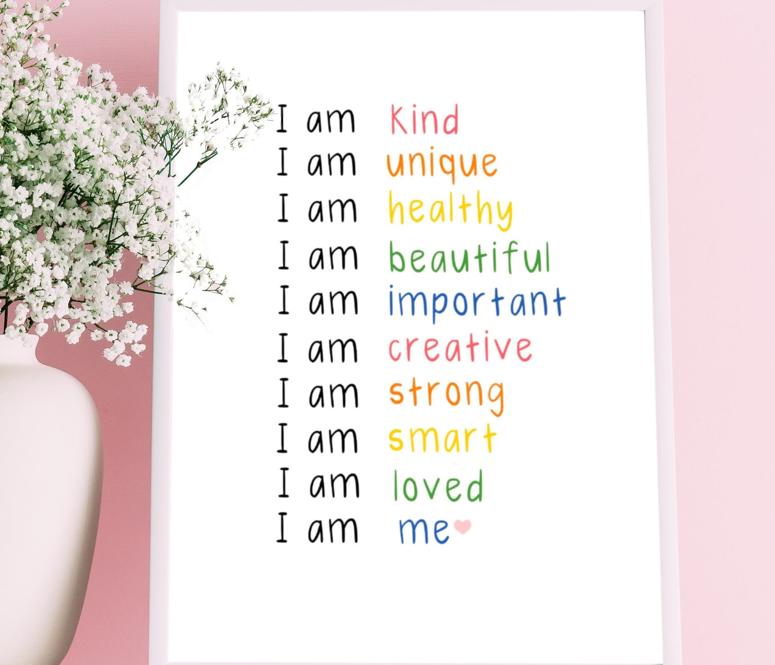 Positive Affirmations Chart Daily Affirmations Printable - Etsy