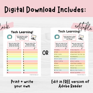 Educational Screen Time Ideas Chart for Kids - Etsy