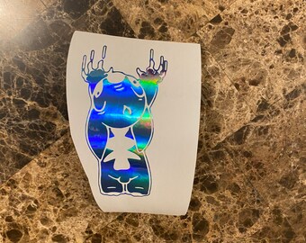 Stitch Scratching Decal - Etsy