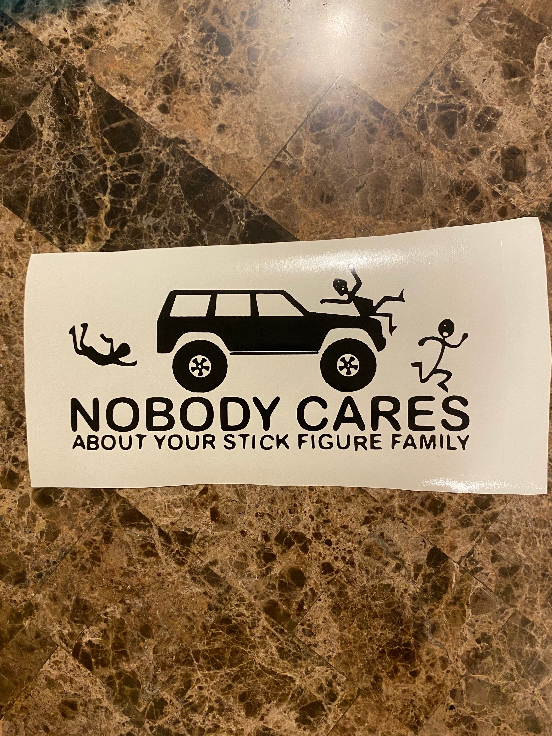 Nobody Cares About Your Stick Figure Family Jeep