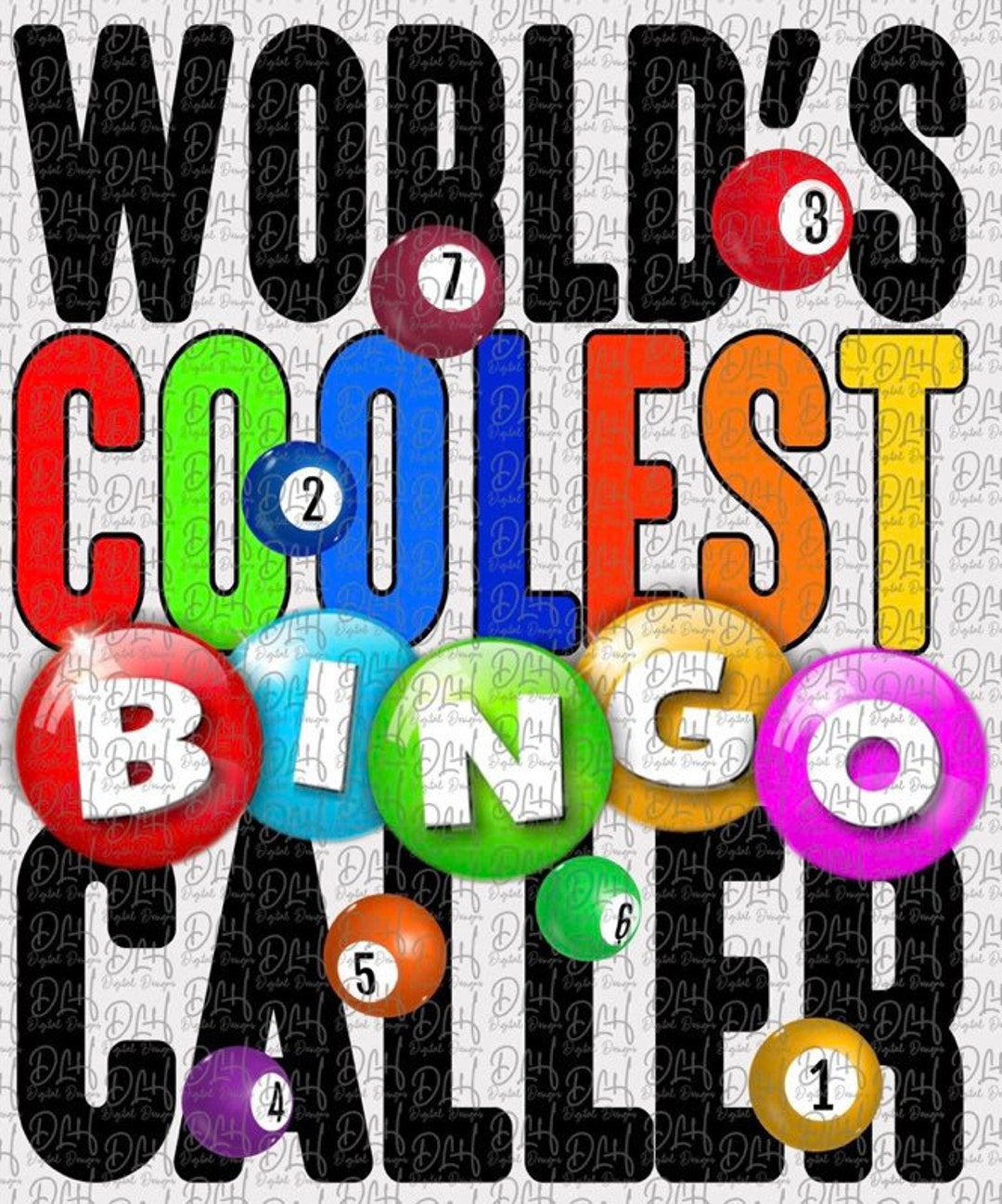 Worlds Coolest Bingo Caller Ready to Press Sublimation Transfer - Etsy