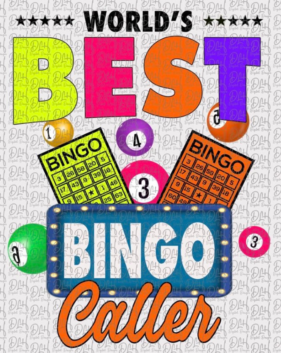 Worlds Best Bingo Caller Ready to Press Sublimation Transfer - Etsy