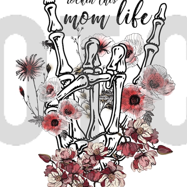 Mom Life Skeleton Png - Etsy