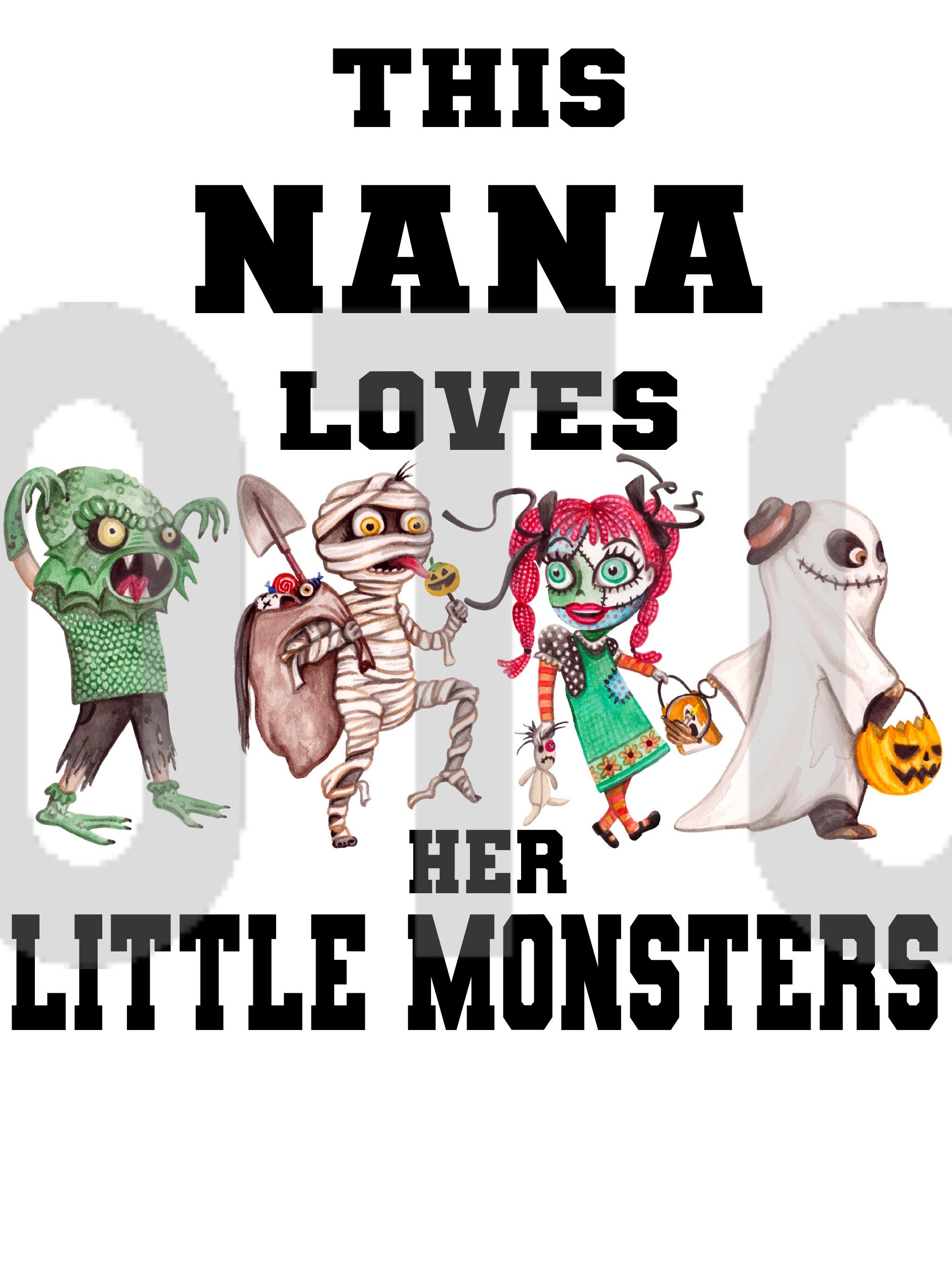 Nana Loves Her Monsters Ready to Press Sublimation Transfer - Etsy