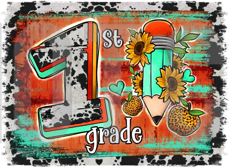 Western 1st Grade Ready to Press Sublimation Transfer - Etsy