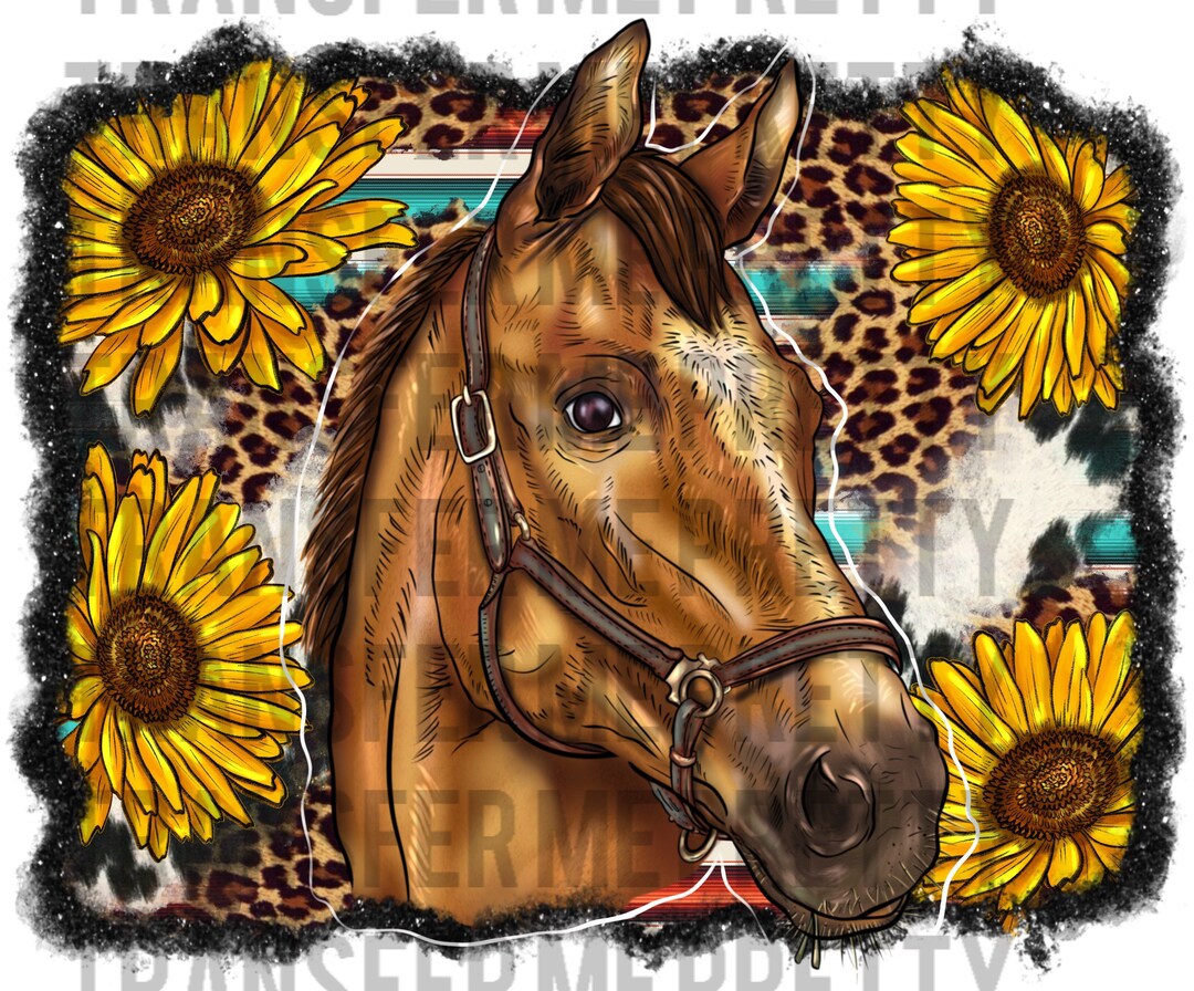 Sunflower Horse Ready to Press Sublimation Transfer - Etsy