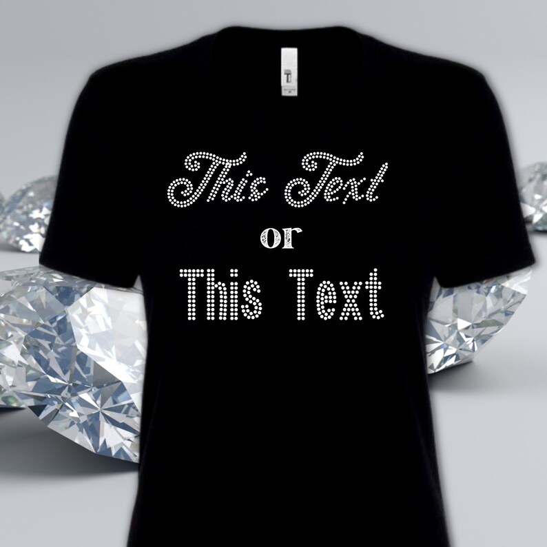 Design Your Own Shirt Custom Rhinestone Shirt Create a - Etsy
