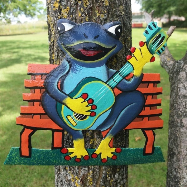 Frog With Guitar - Etsy
