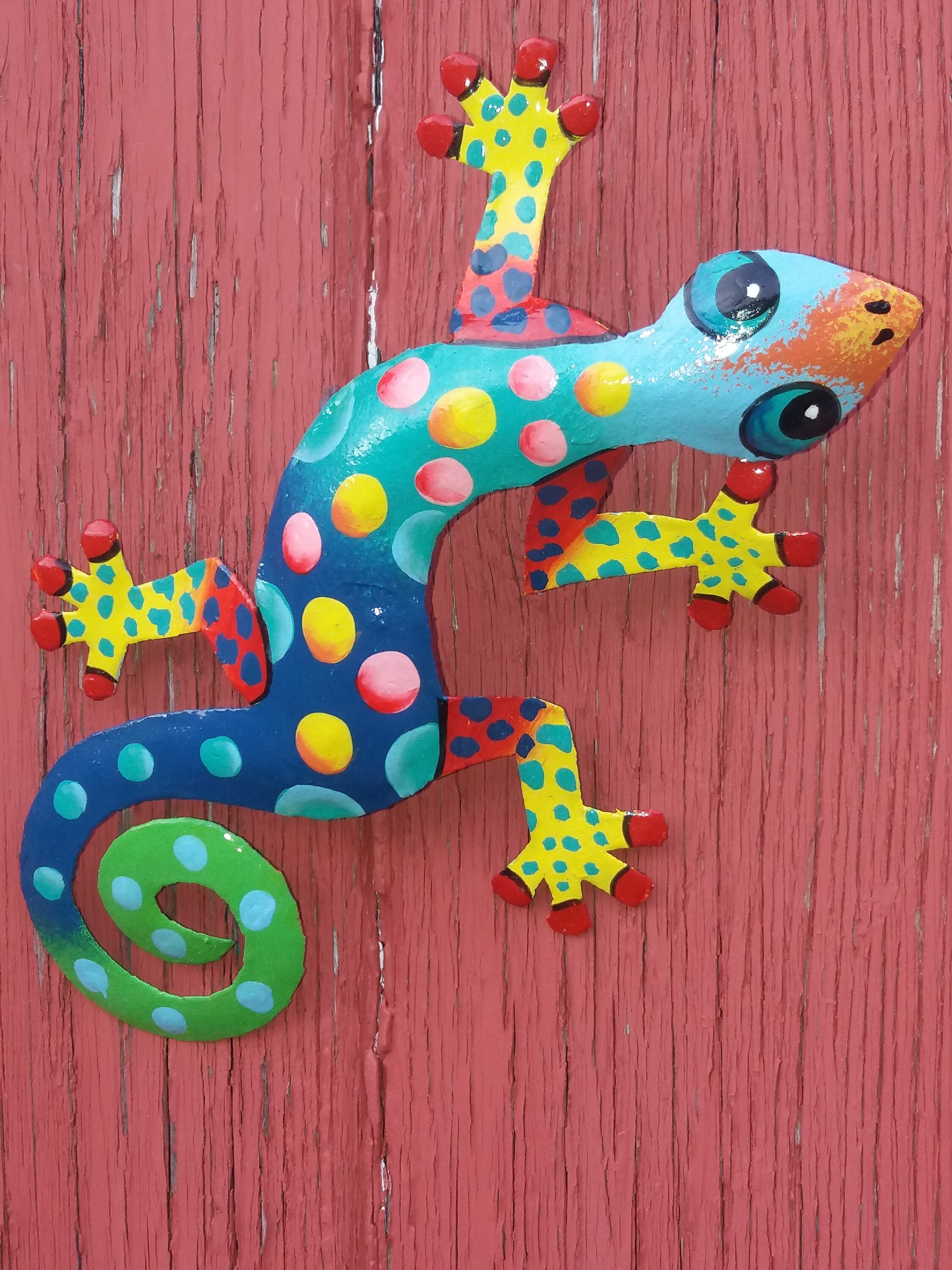 Outdoor Metal Gecko Wall Art, Hand Made in Haiti, A Great New Home Gift ...