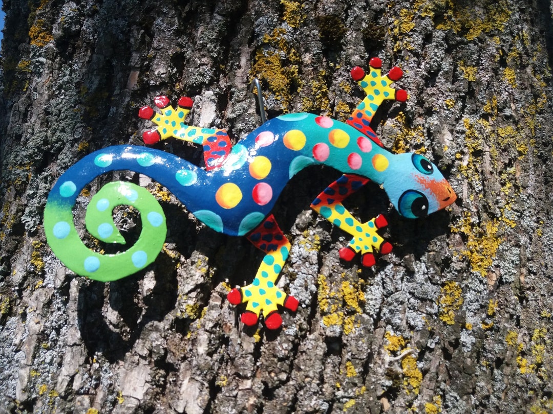 Outdoor Metal Gecko Wall Art, Hand Made in Haiti, A Great New Home Gift ...