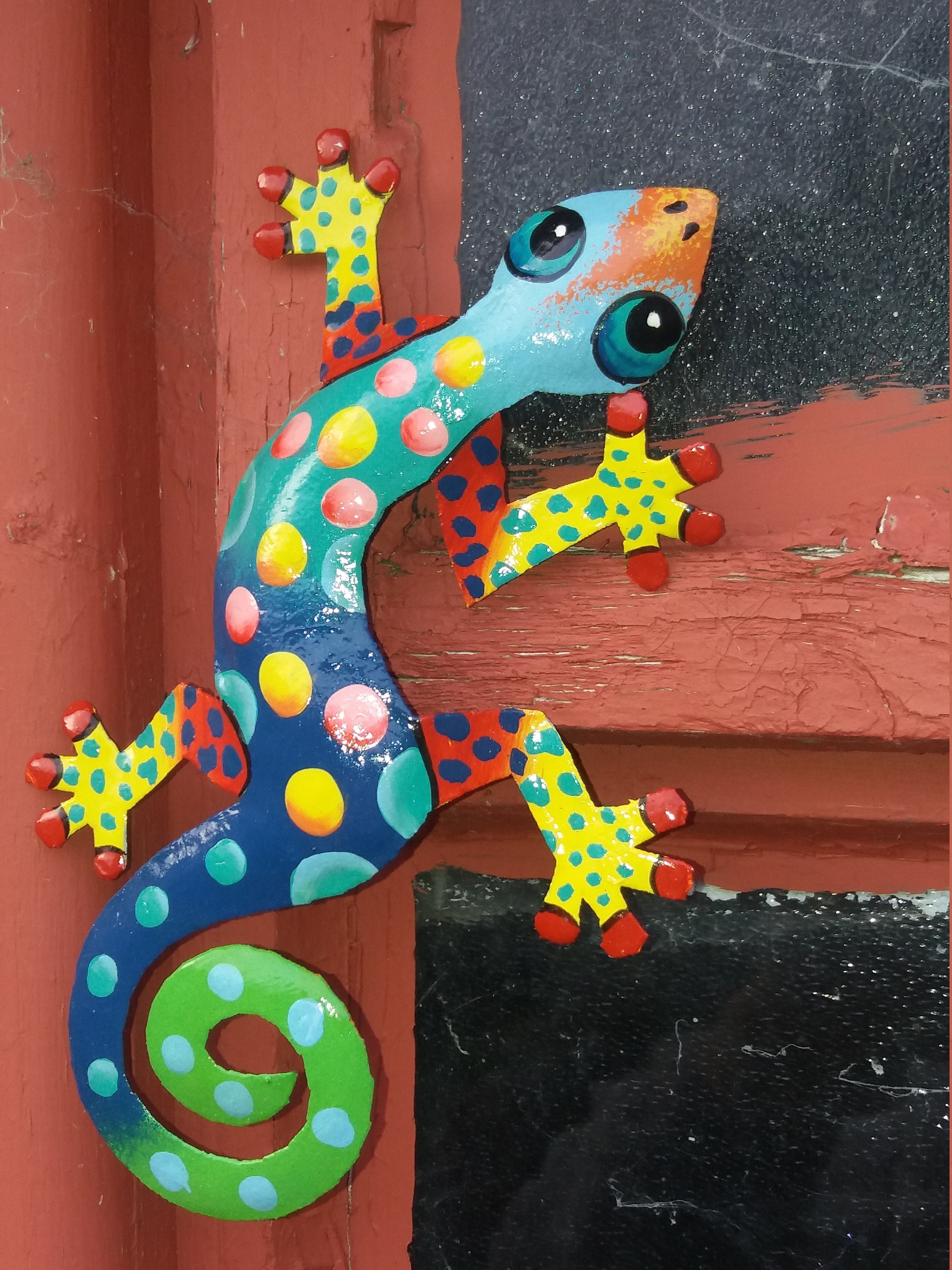 Outdoor Metal Gecko Wall Art, Hand Made in Haiti, A Great New Home Gift ...