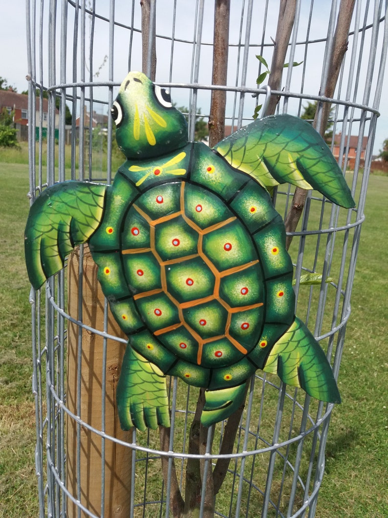 Turtle Garden Wall Art Made From Steel Upcycled Oil Drums Hand Made in ...
