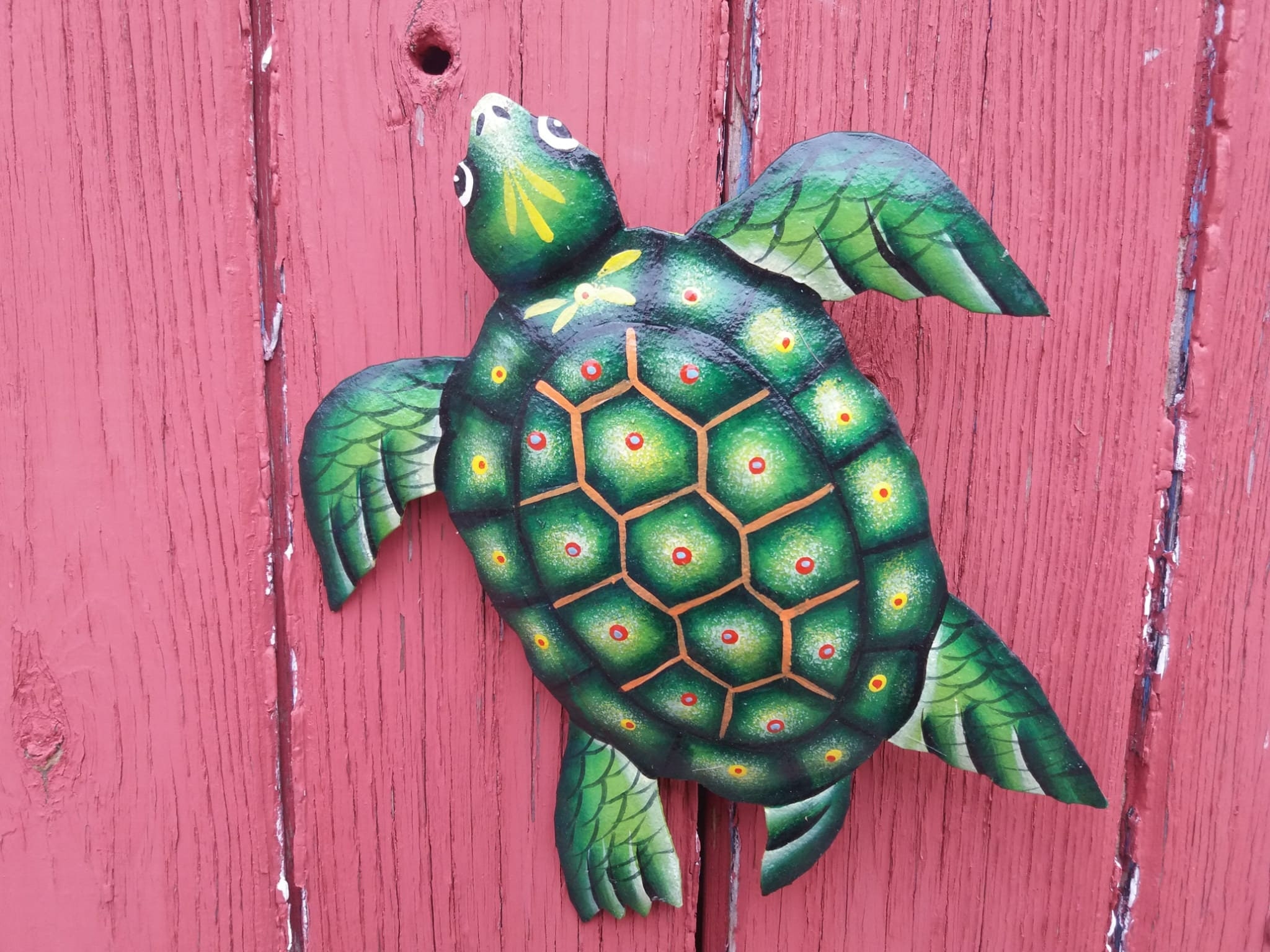 Tropical Metal Turtle Wall Hanger Hand Made From Recycled Oil Drums ...