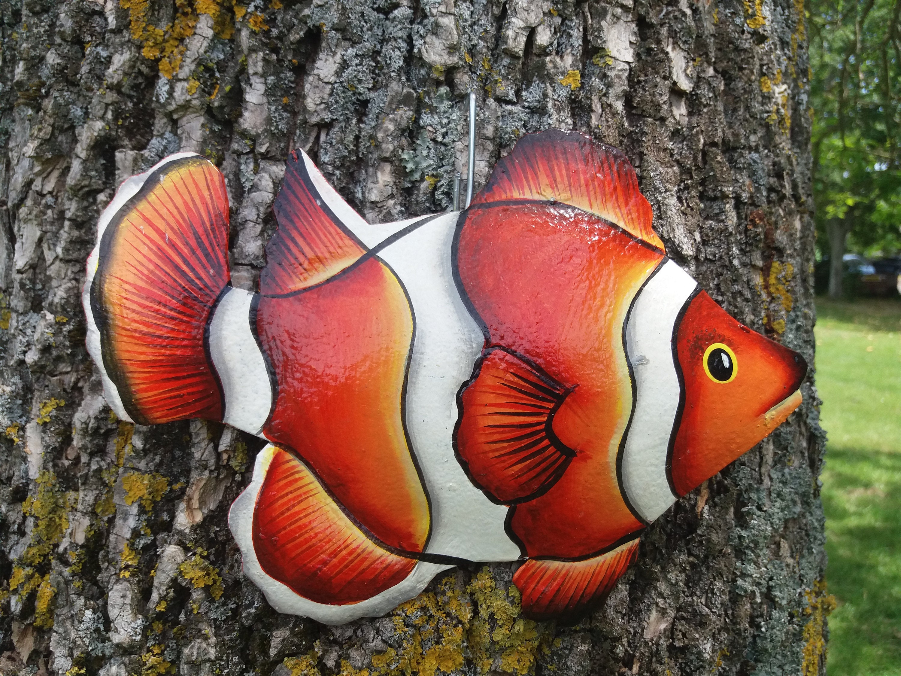 Metal Clown Fish Caribbean Wall Hanger Art Made From Recycled Steel ...