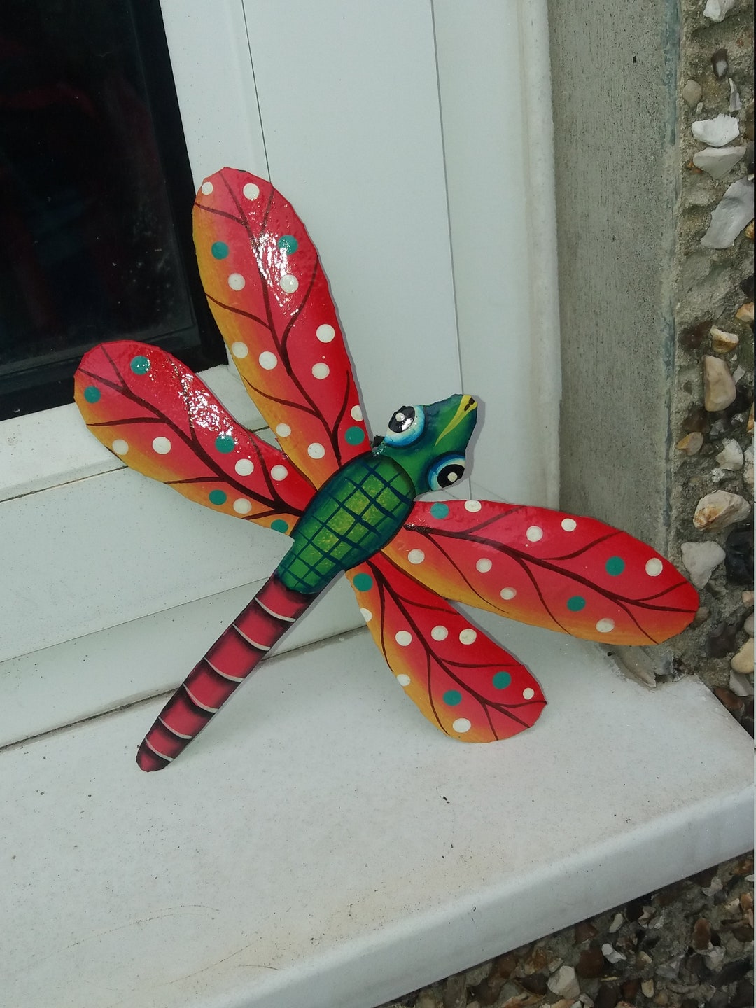 Handmade Metal Dragonfly Wall Art, Upcycled Oil Drum Decor, Haitian Art ...