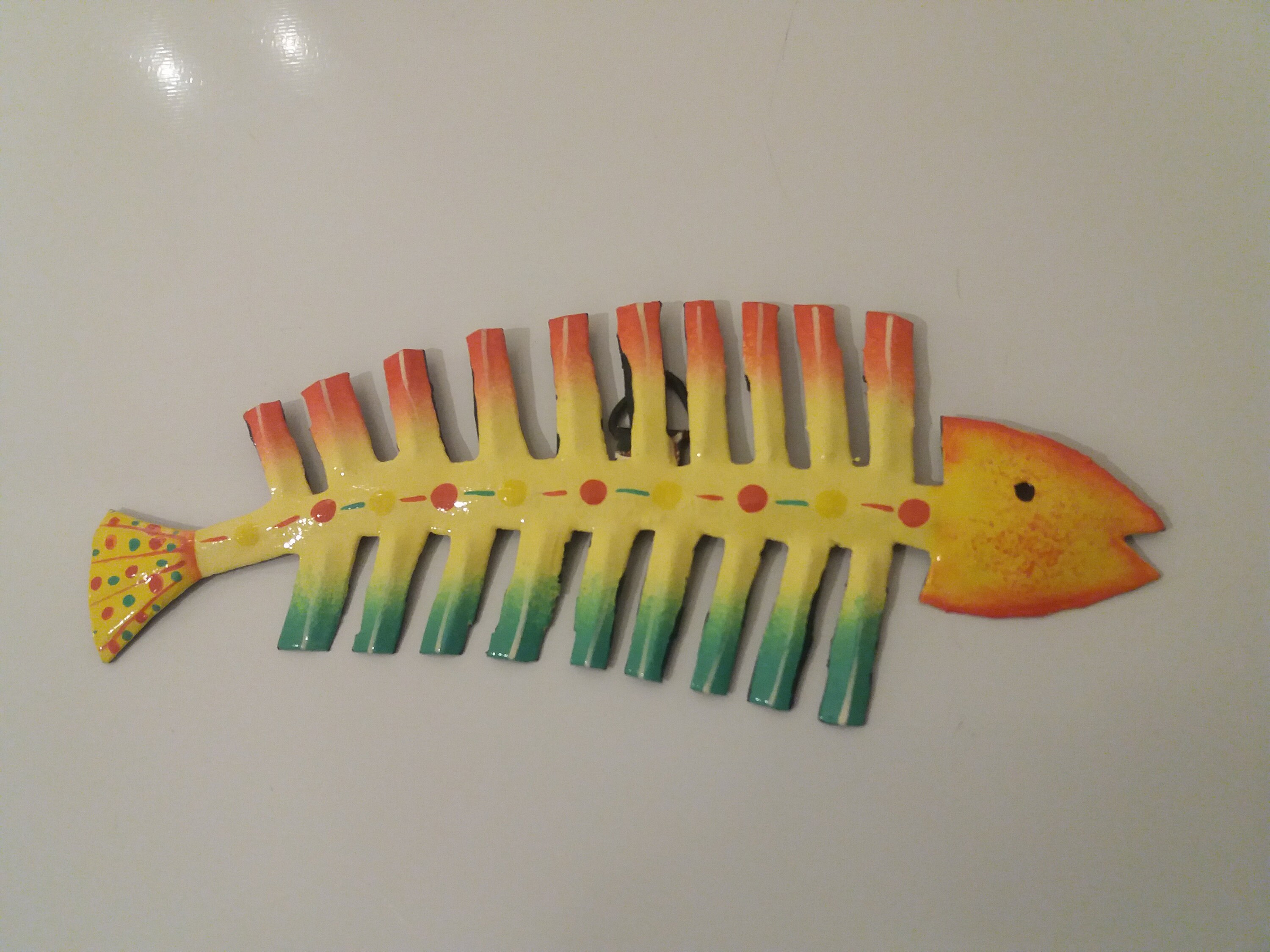 Metal Fish Bones Wall Hanger Art Handmade From Upcycled Steel Drums ...