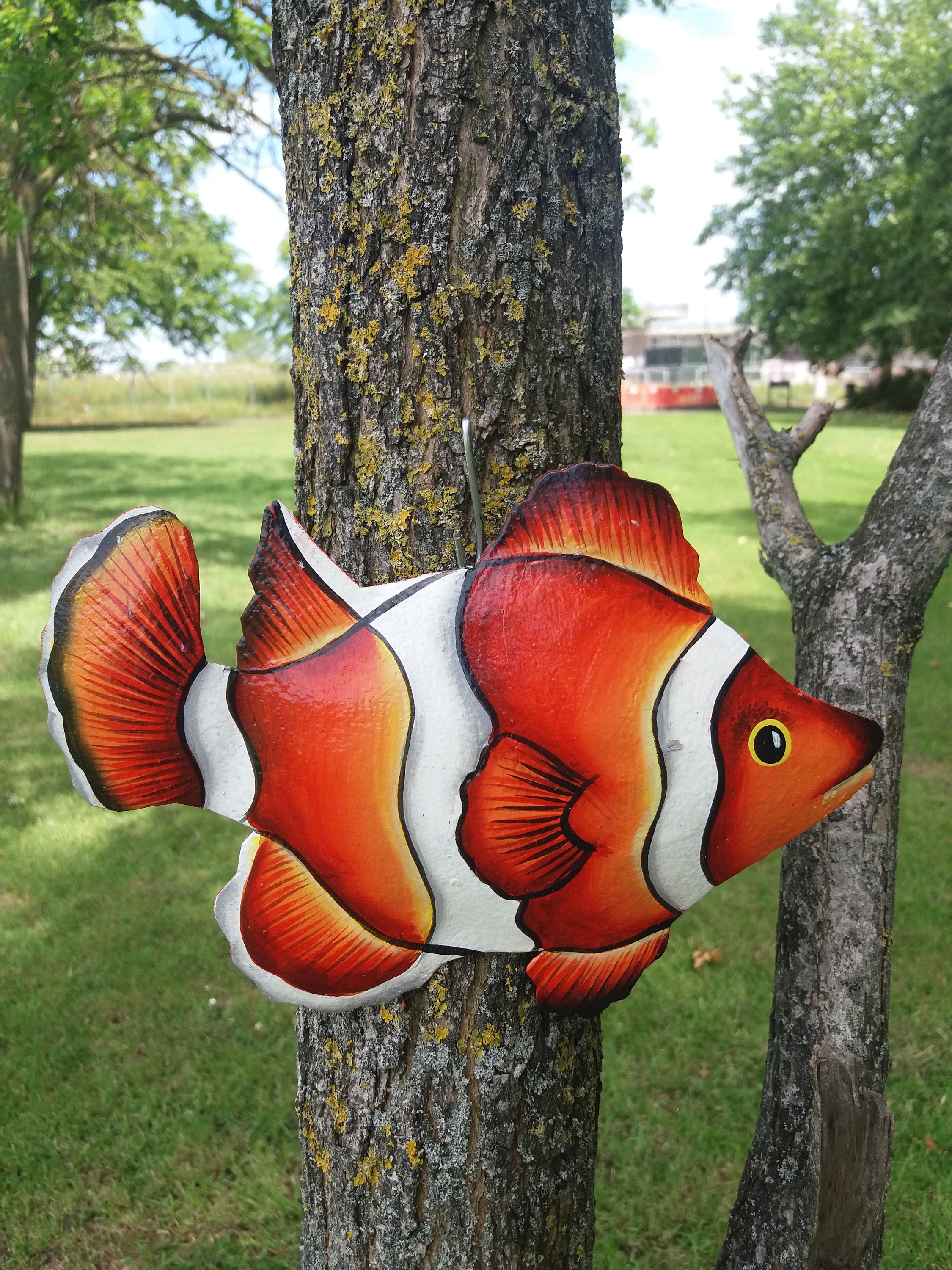 Metal Clown Fish Caribbean Wall Hanger Art Made From Recycled Steel ...