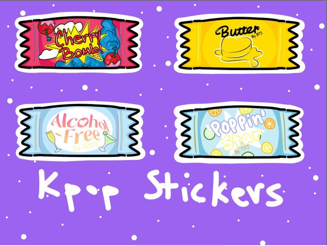 Miss Print K-pop Candy Wrapper Sticker Set Please Read Description - Etsy