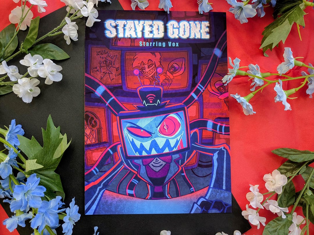 Vox Stayed Gone Retro Style Poster Print - Hazbin Hotel Fan Art Print ...
