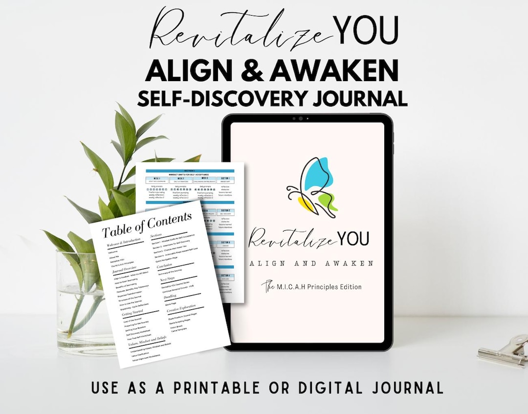Self-discovery Digital Journal: Daily Prompts, Weekly Themes (PDF Files ...