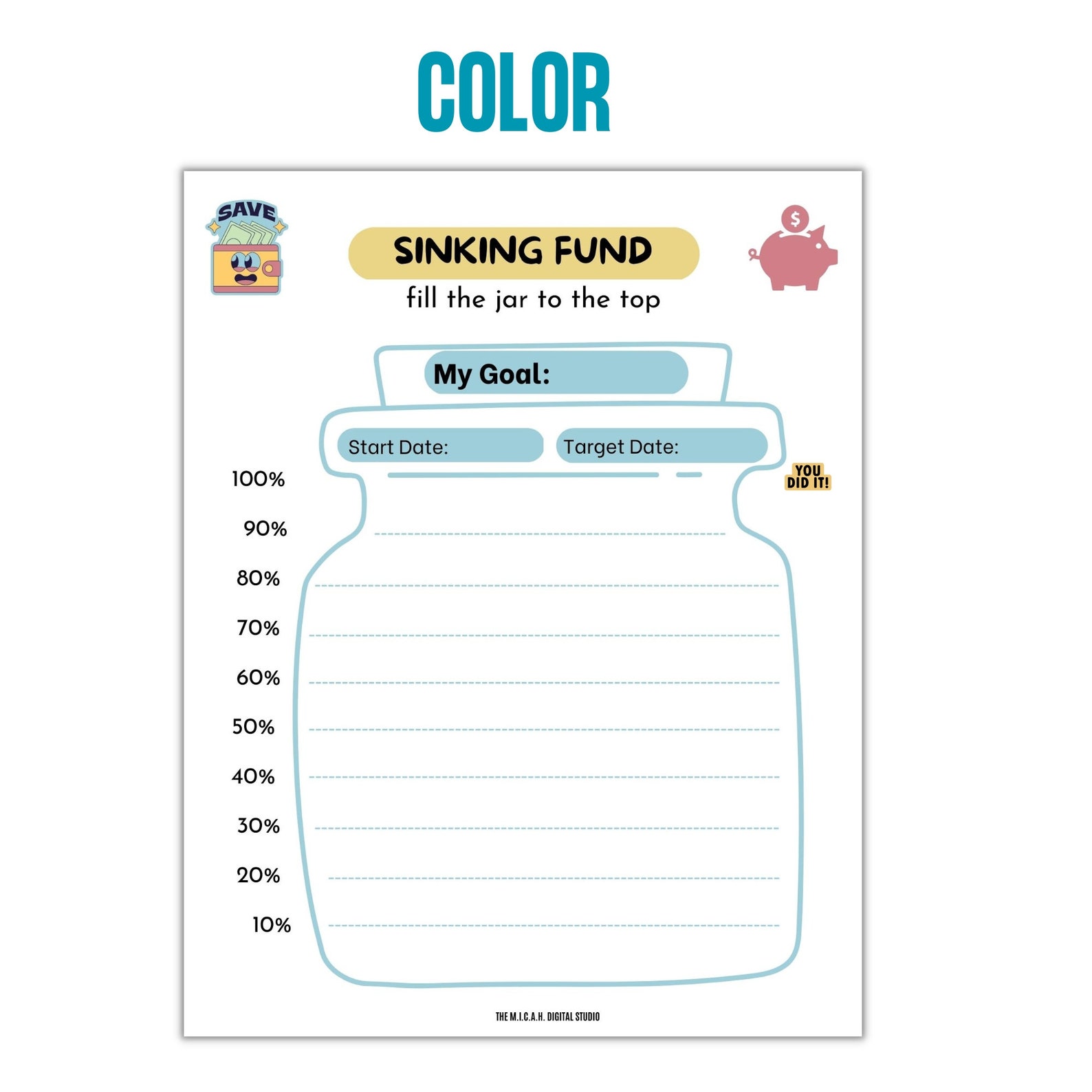 Editable Sinking Fund Tracker: Savings Goal Printable (PDF) - Etsy