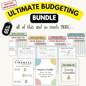 Budget Planner Bundle, Complete Financial Planner, Editable Budgeting ...