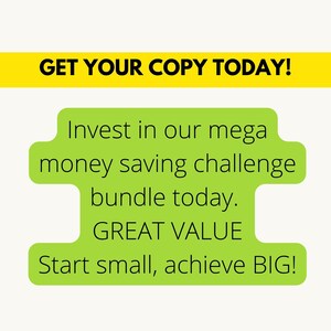 Savings Challenge Printable, Savings Challenge Bundle, A6 Sized Savings ...