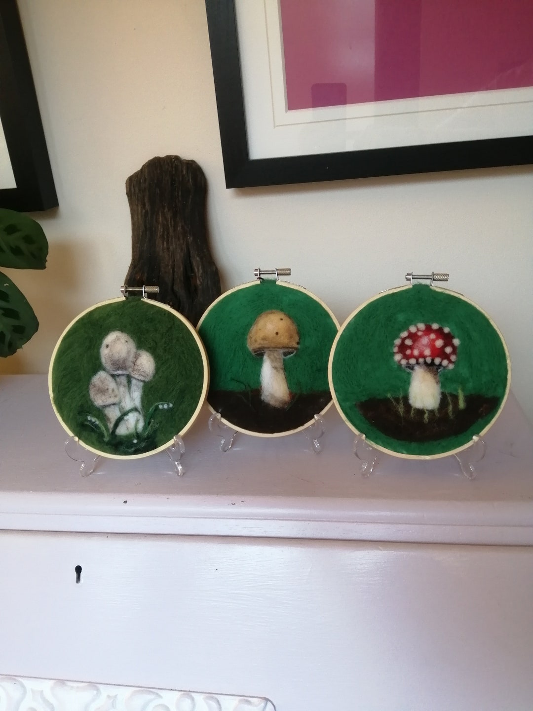 Needle Felted Fungi - Etsy UK