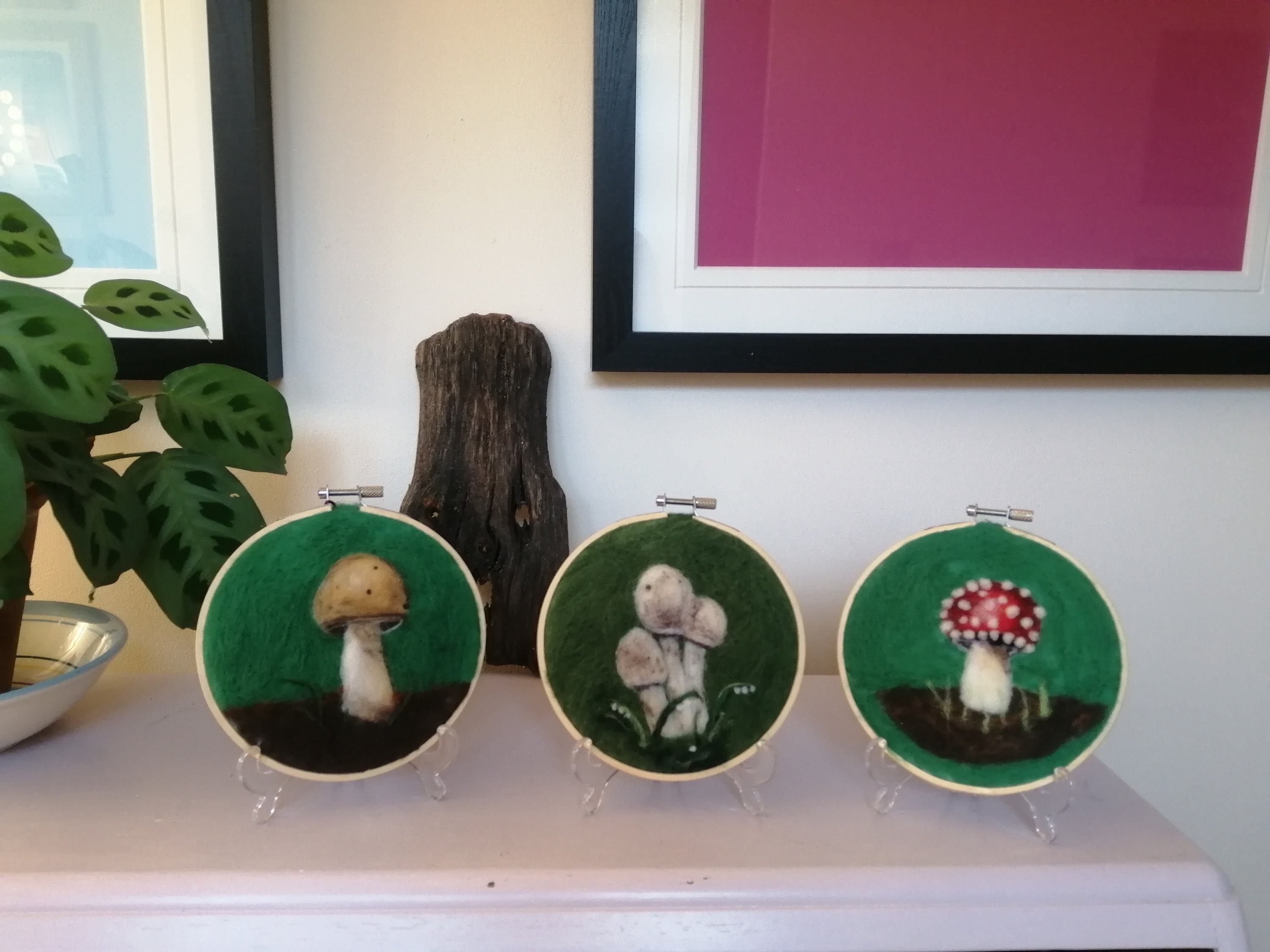 Needle Felted Fungi - Etsy UK