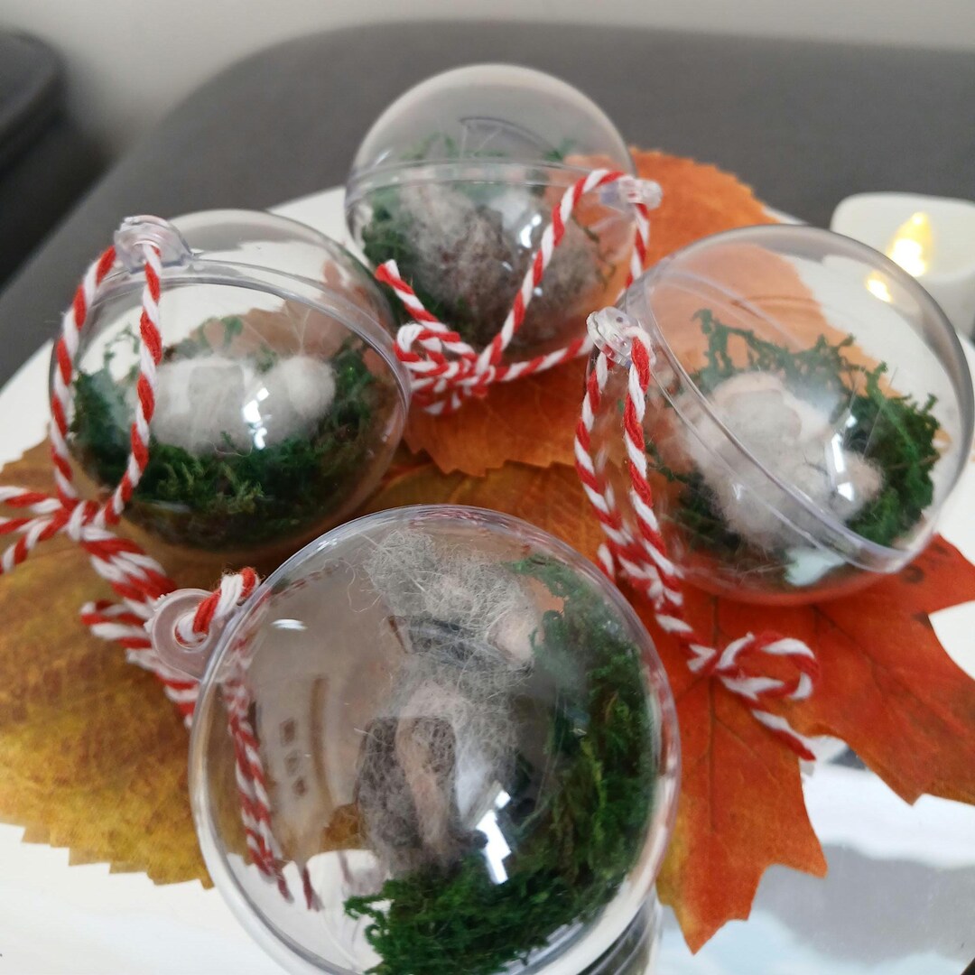 Miniature Sleeping Mouse Bauble Set of Four - Etsy