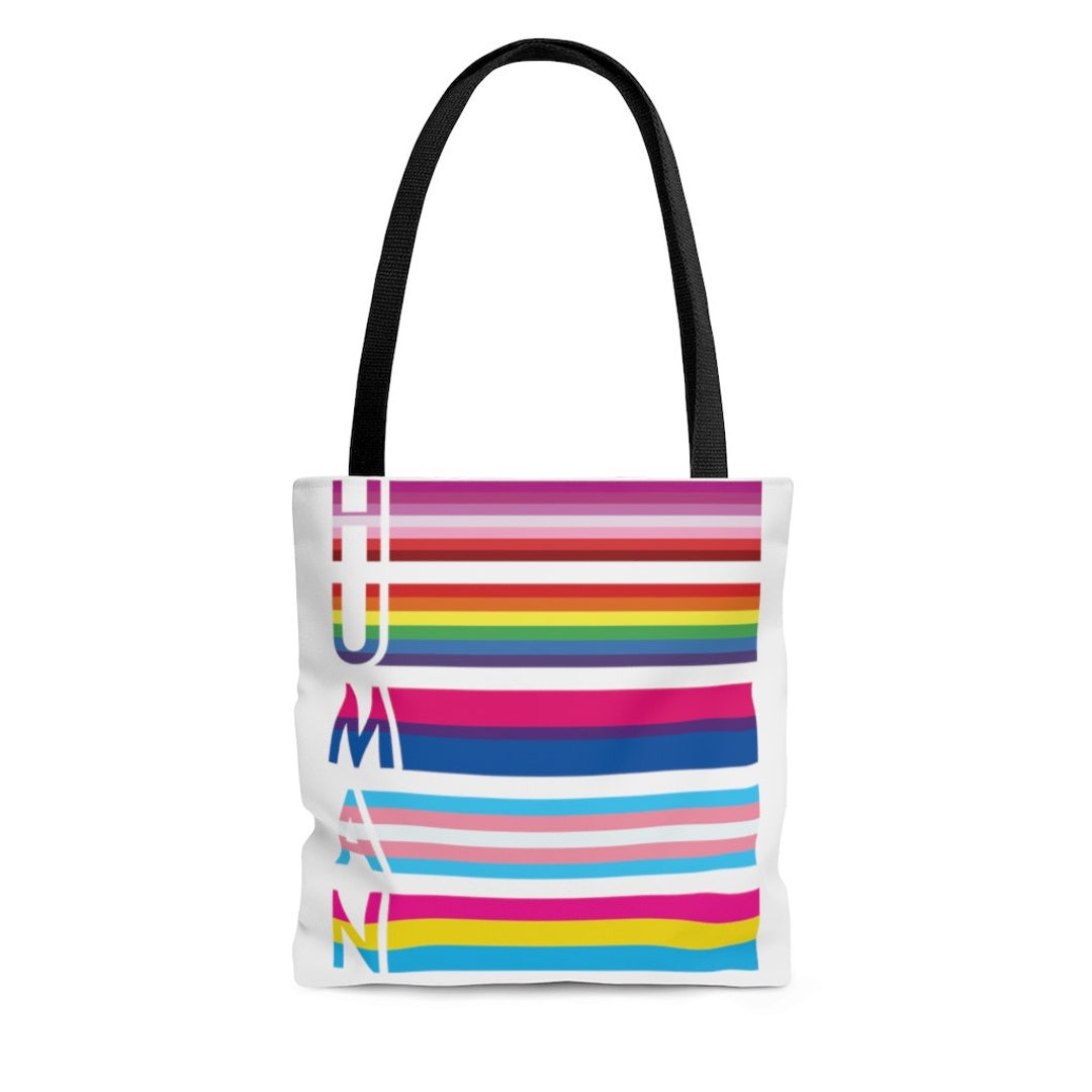HUMAN LGBTQIA Pride Flags Tote Bag - Etsy