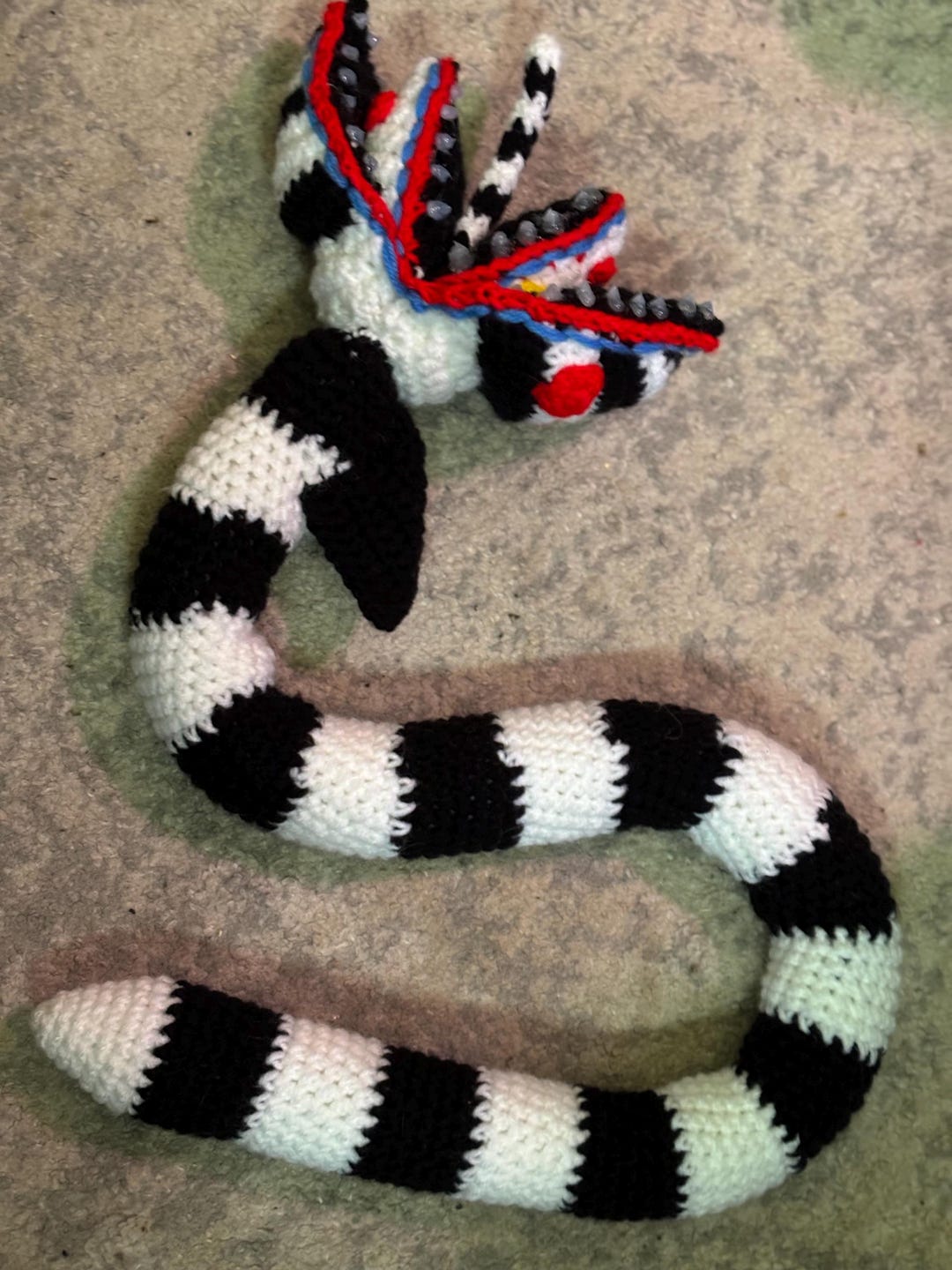 Sandworm 38 Inches Long Amigurumi Doll Crochet Handmade Beetlejuice ...
